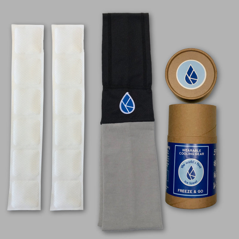 World's Coldest Cooling Towel - koldtec ice towel - Stone Gray